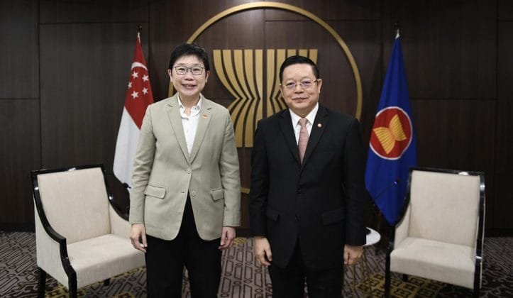 Singapore Ambassador bids farewell to ASEAN Secretary-General